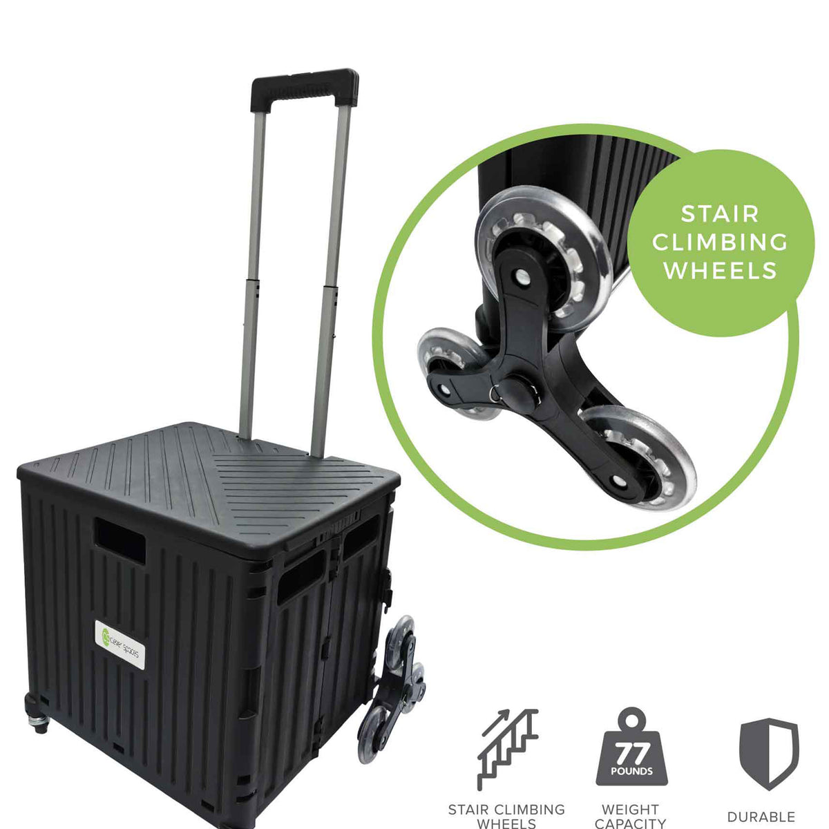 FOLDABLE STAIR CLIMBER TROLLEY (WITH LID) – The Travel Club PH