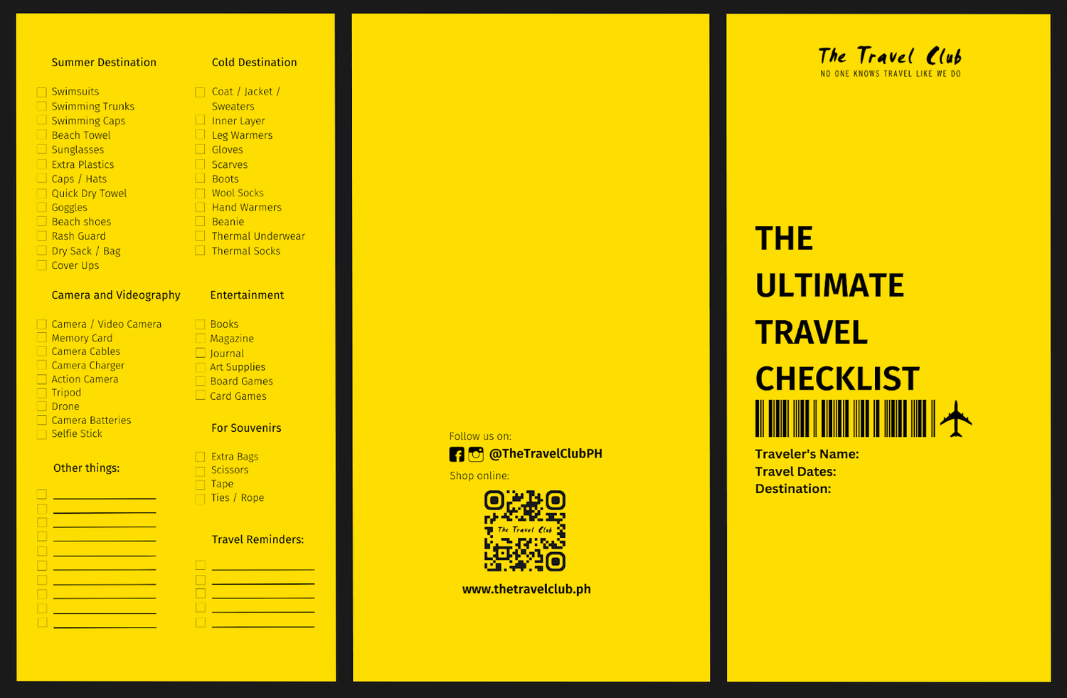 THE TRAVEL ULTIMATE CHECKLIST – The Travel Club PH